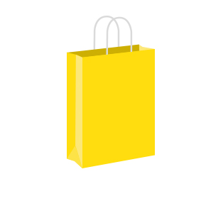 Yellow Twist Handle 220mm | Paper Carrier Bags